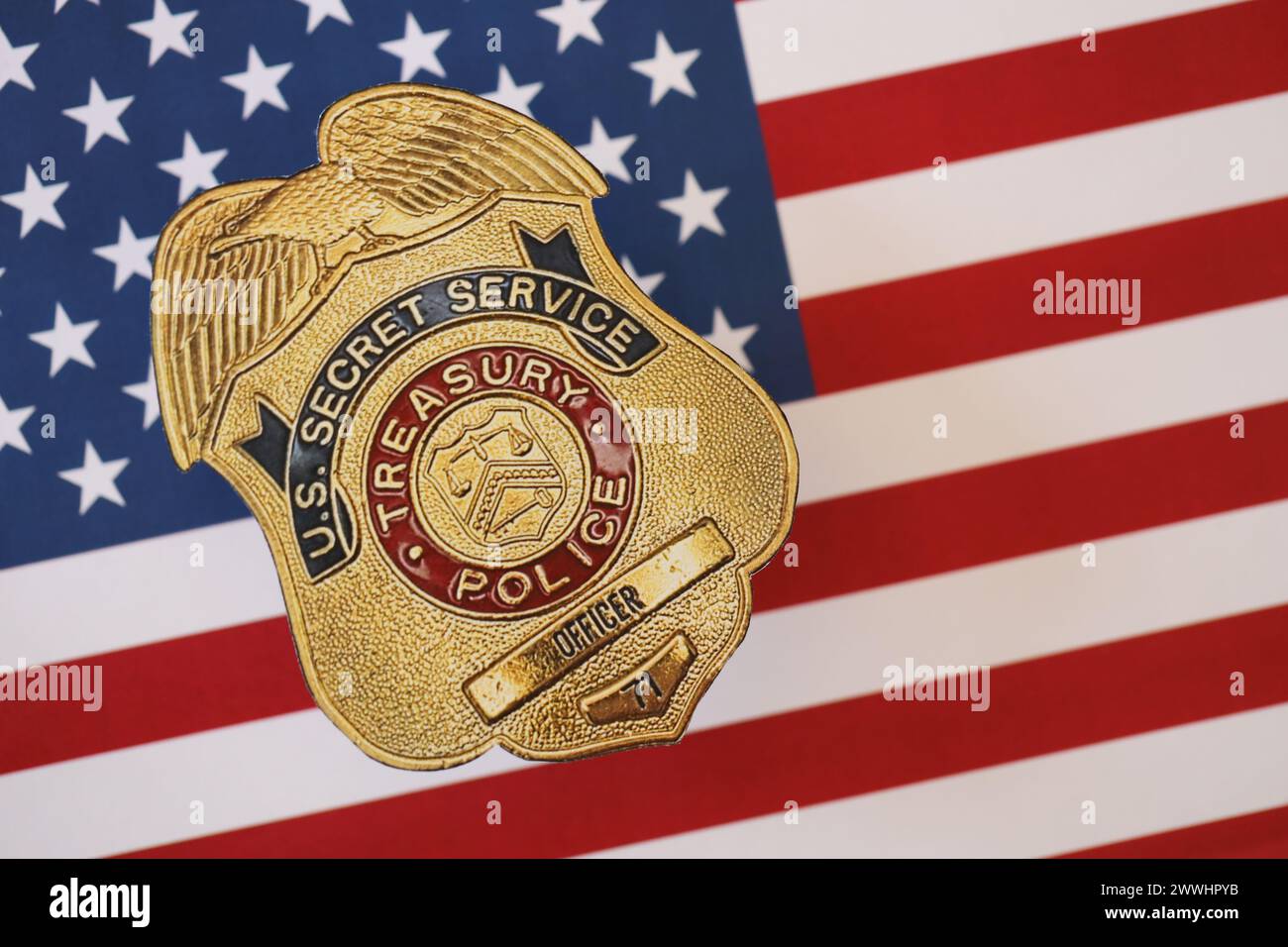 KYIV, UKRAINE - MARCH 9, 2024 US Treasury Police Secret Service Officer ...