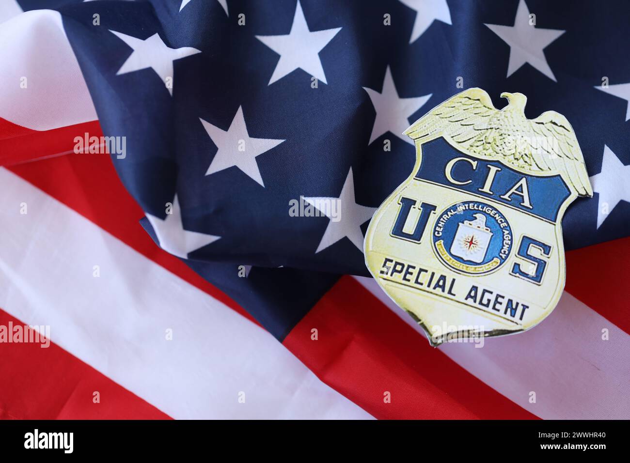KYIV, UKRAINE - MARCH 9, 2024 US CIA Central Intelligence Agency badge ...
