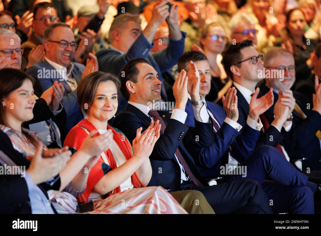 Gent, Belgium. 24th Mar, 2024. Vlaams Belang's Barbara Pas, Vlaams ...
