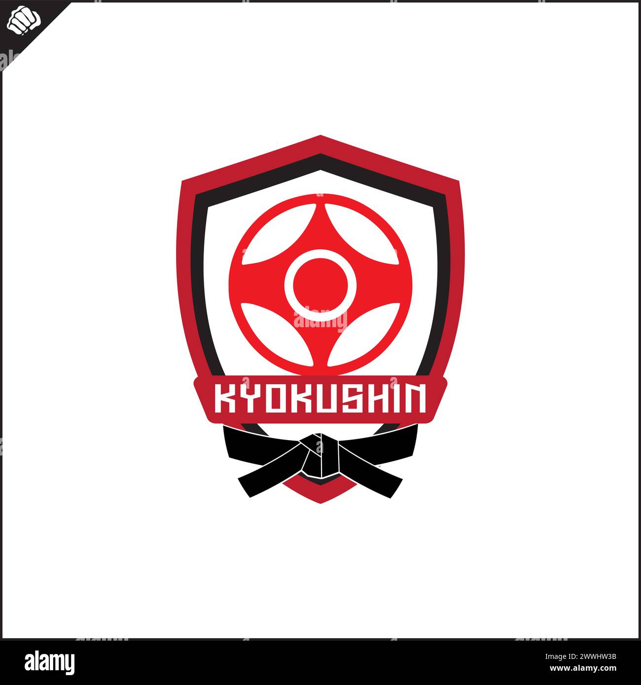 Martial art colored symbol, logo creative design emblem Stock Vector ...