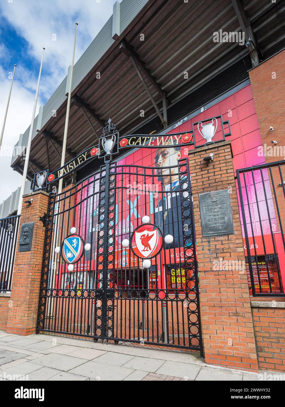 The colourful Paisley Gateway pictured outside Anfield Stadium, the ...