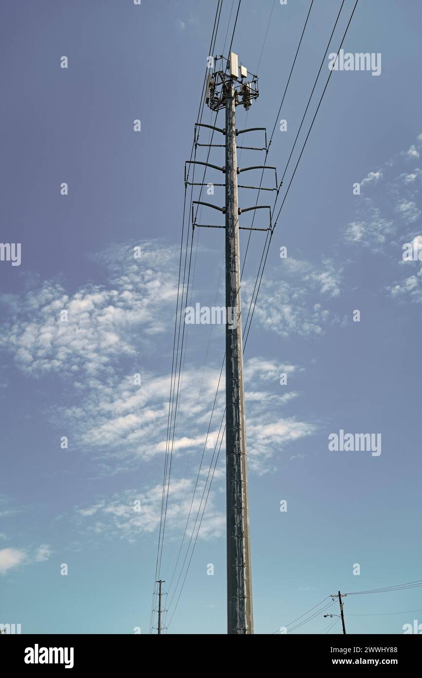 electricity provider. powering pylon utility. electricity power lines ...