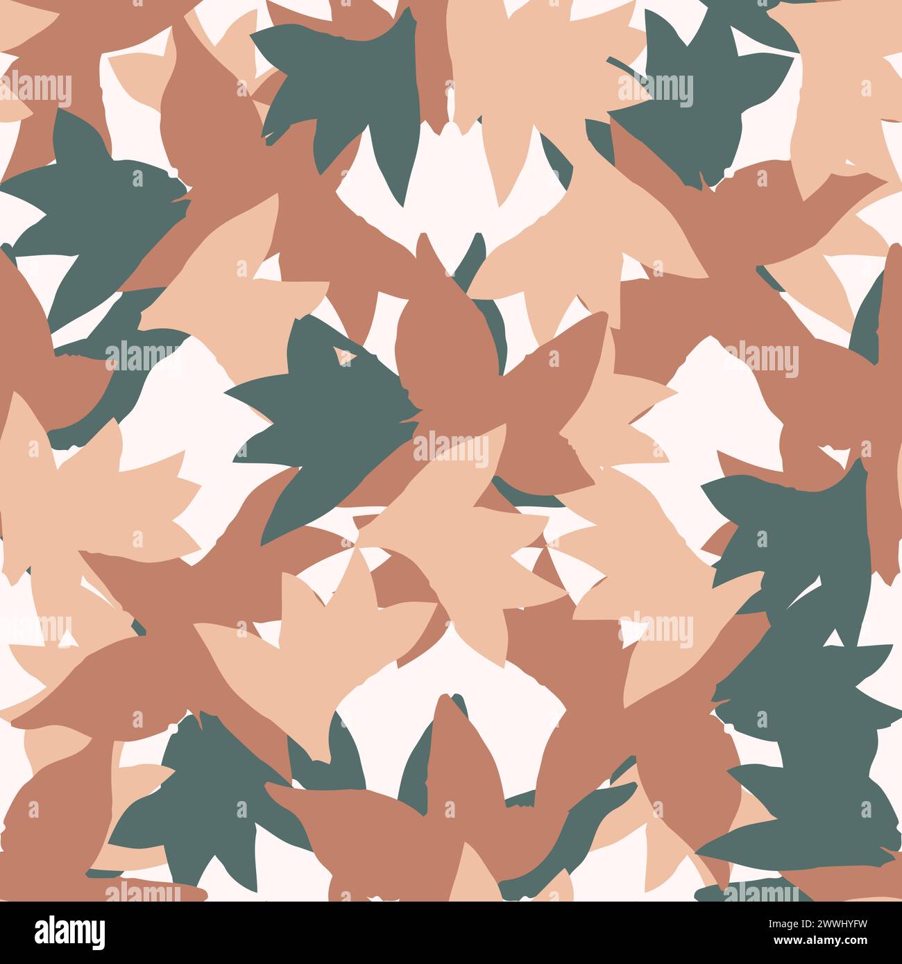 Modern vector pattern with pretty floral drawing motifs . Decorative ...