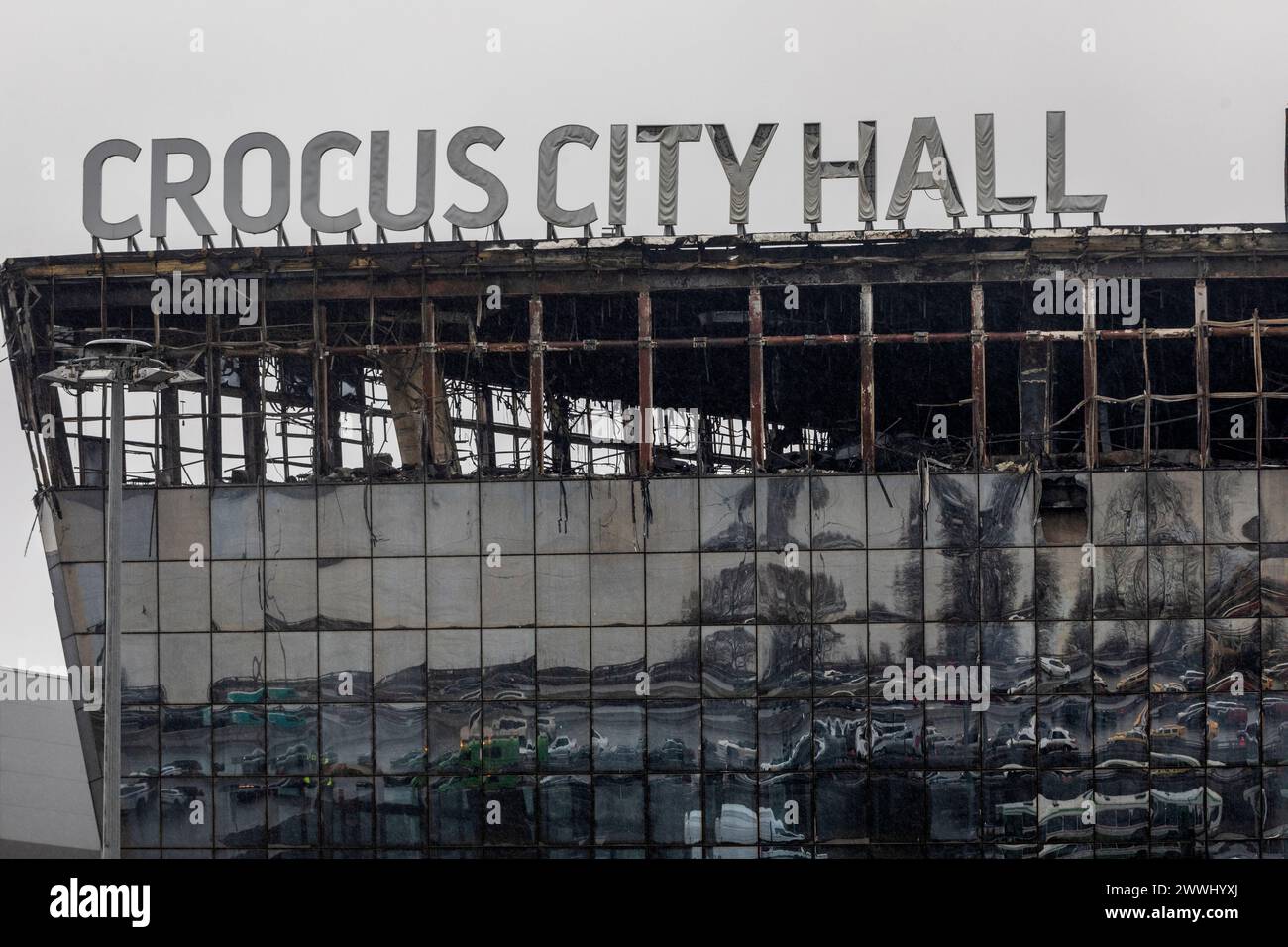 Moscow region, Russia. 24th of March, 2024. A view of the Crocus City ...