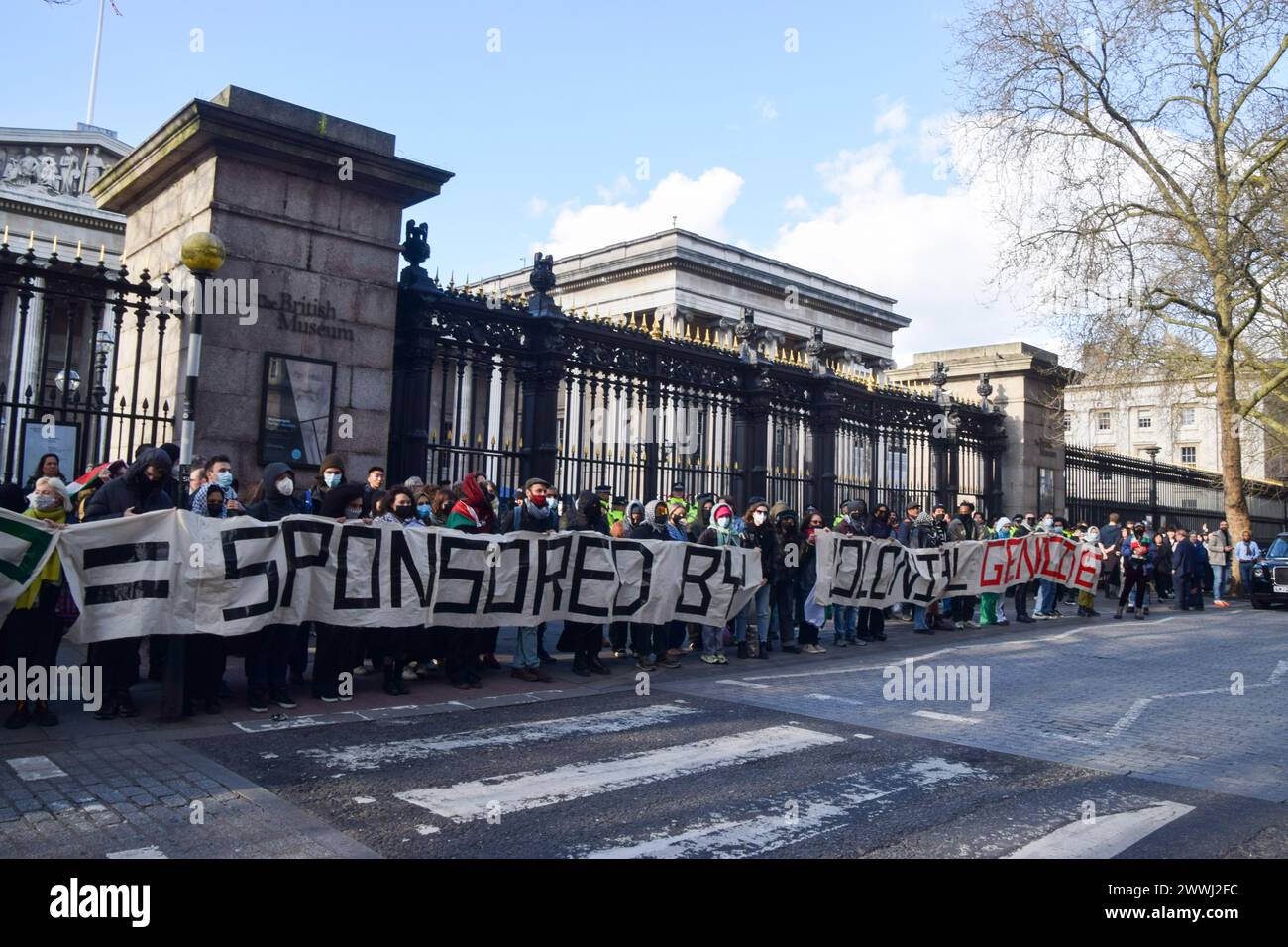 London, England, UK. 24th Mar, 2024. Pro-Palestine protesters gather ...