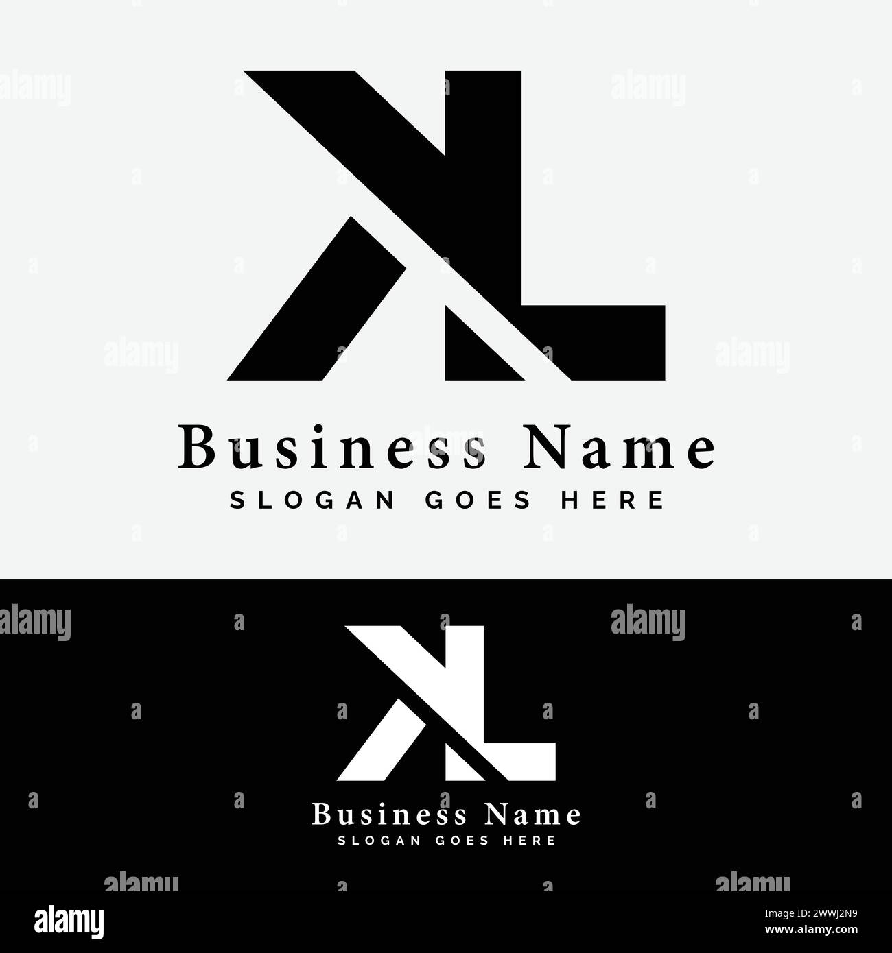 K, L, KL letter Logo Design. Alphabet KL initial logo vector ...