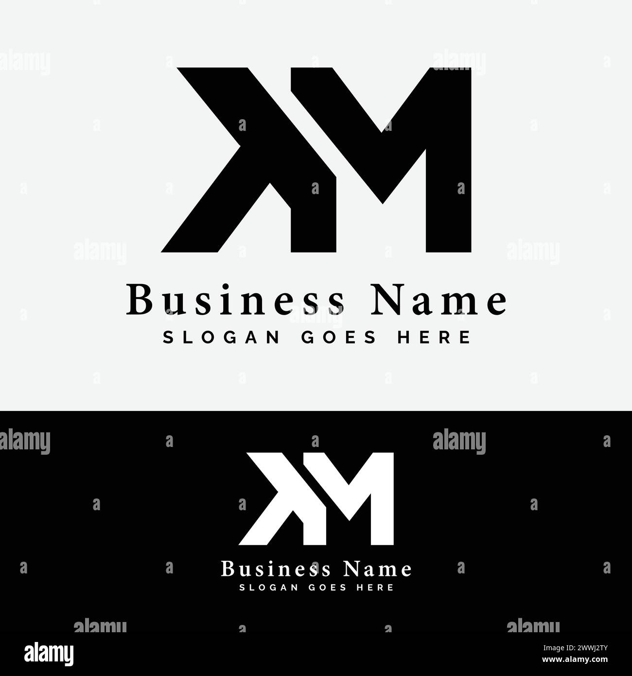 Letter km logo hi-res stock photography and images - Alamy