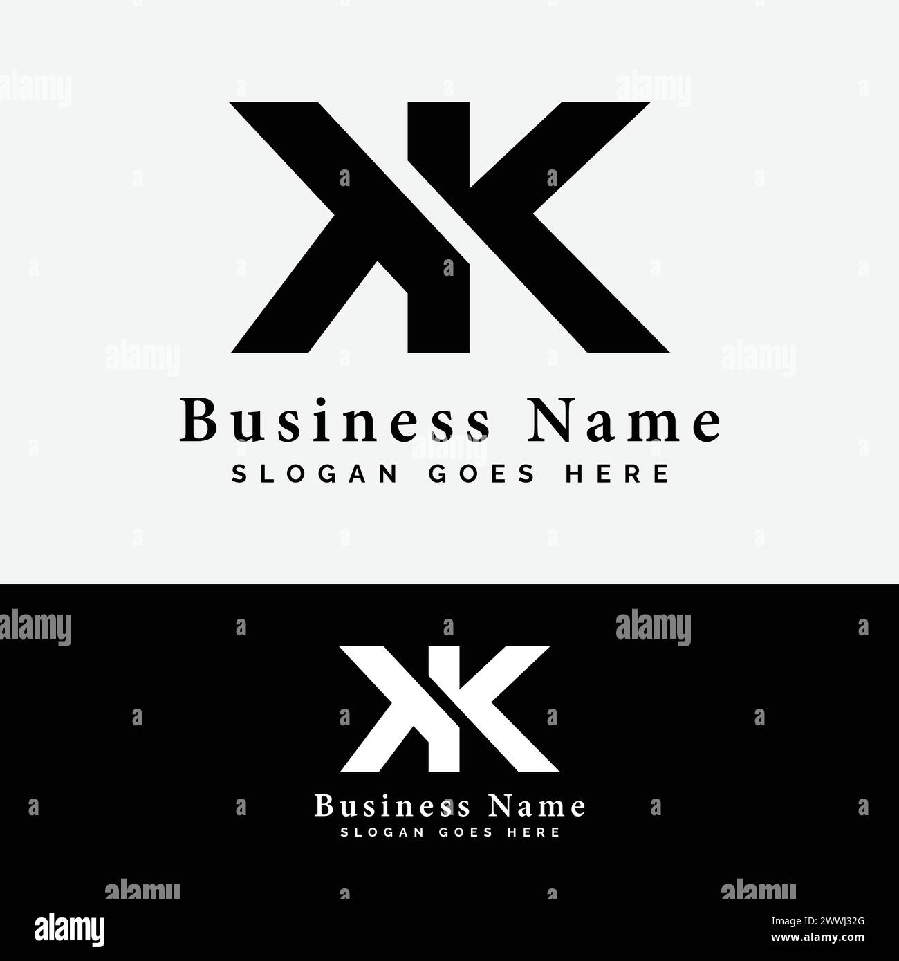 Kk letter logo design hi-res stock photography and images - Alamy
