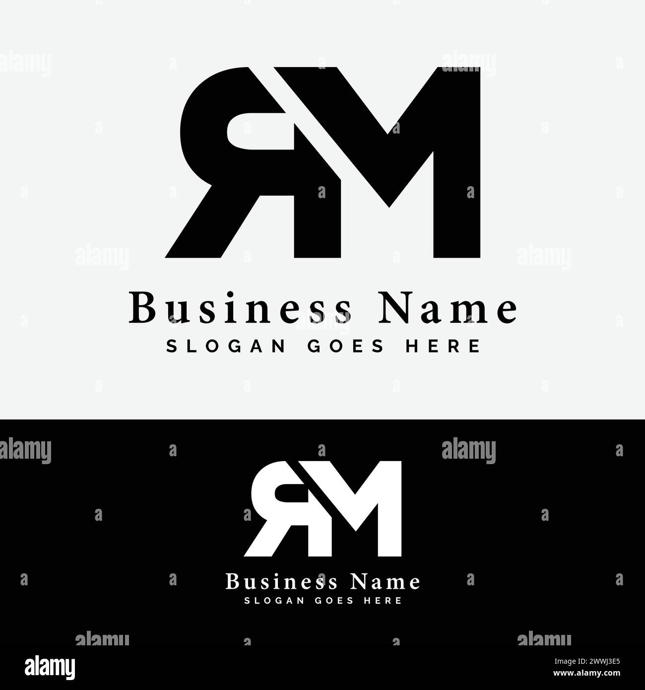 R, M, RM letter Logo Design. Alphabet RM initial logo vector ...