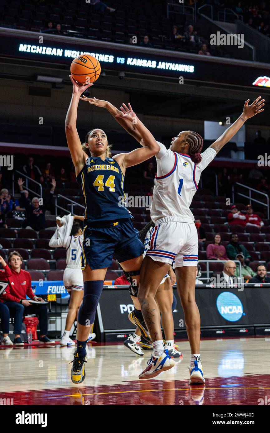Michigan Wolverines forward Cameron Williams (44) shoots over against ...