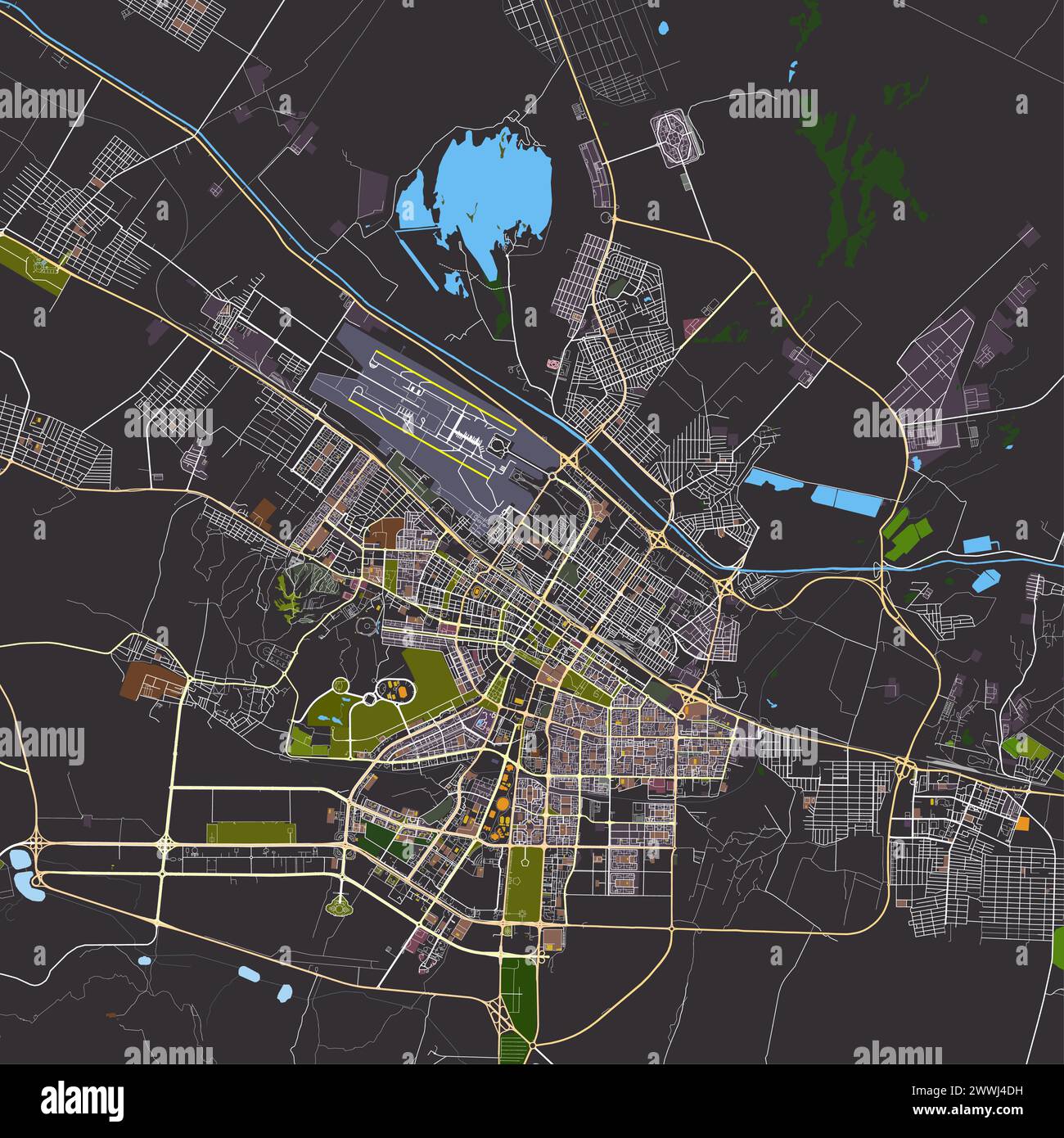 City map of Ashgabat, Turkmenistan Stock Vector Image & Art - Alamy