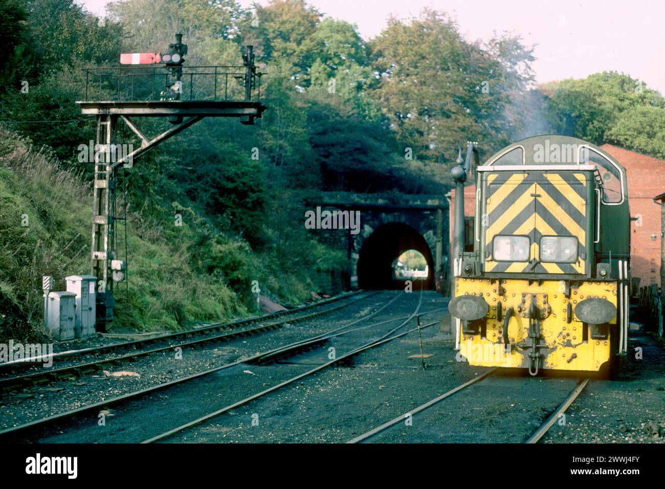 Class 14 diesel shunter beside Grosmont Tunnel on the North Yorkshire ...