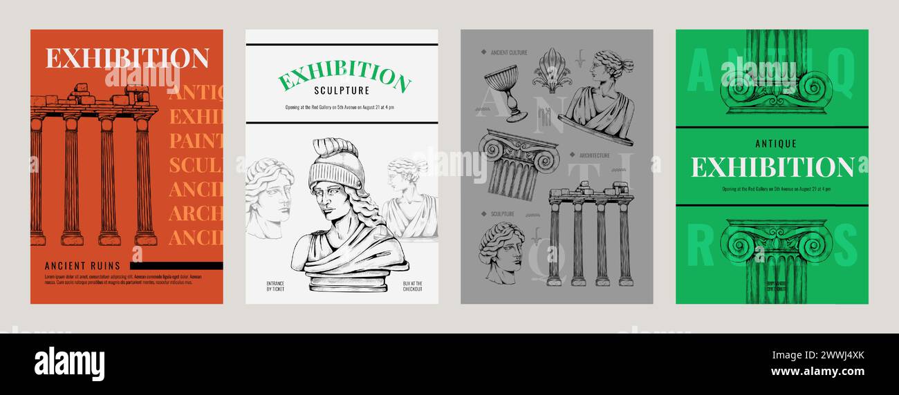 Column of posters and flyers Stock Vector Images - Alamy