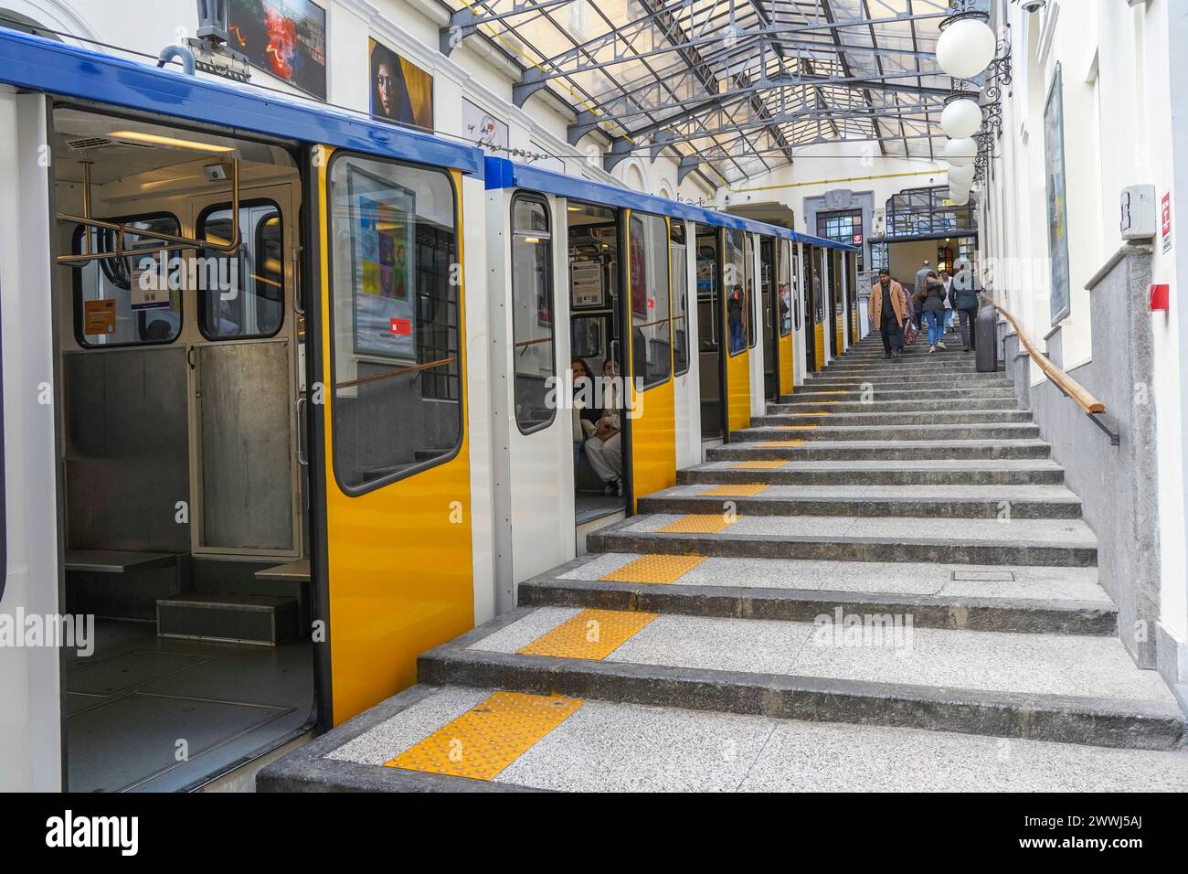 Funicular Naples, Central Funicular connecting Vomero, Via Toledo ...