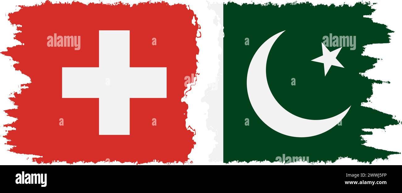 Pakistan and Switzerland grunge flags connection, vector Stock Vector ...