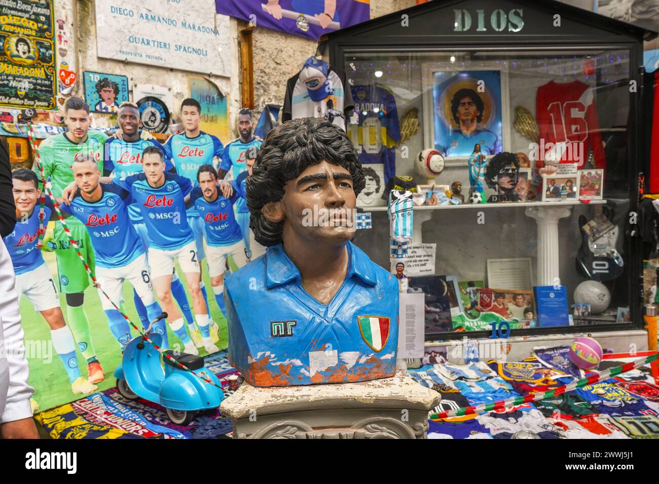 Diego Maradona sanctuary in the Spanish Quarter of Naples, what has ...