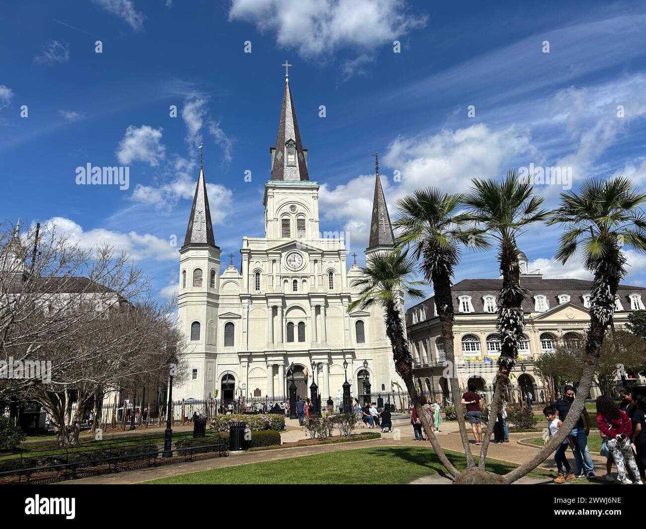 Cathedral in Jackson Square, the French Quarter of New Orleans - March ...