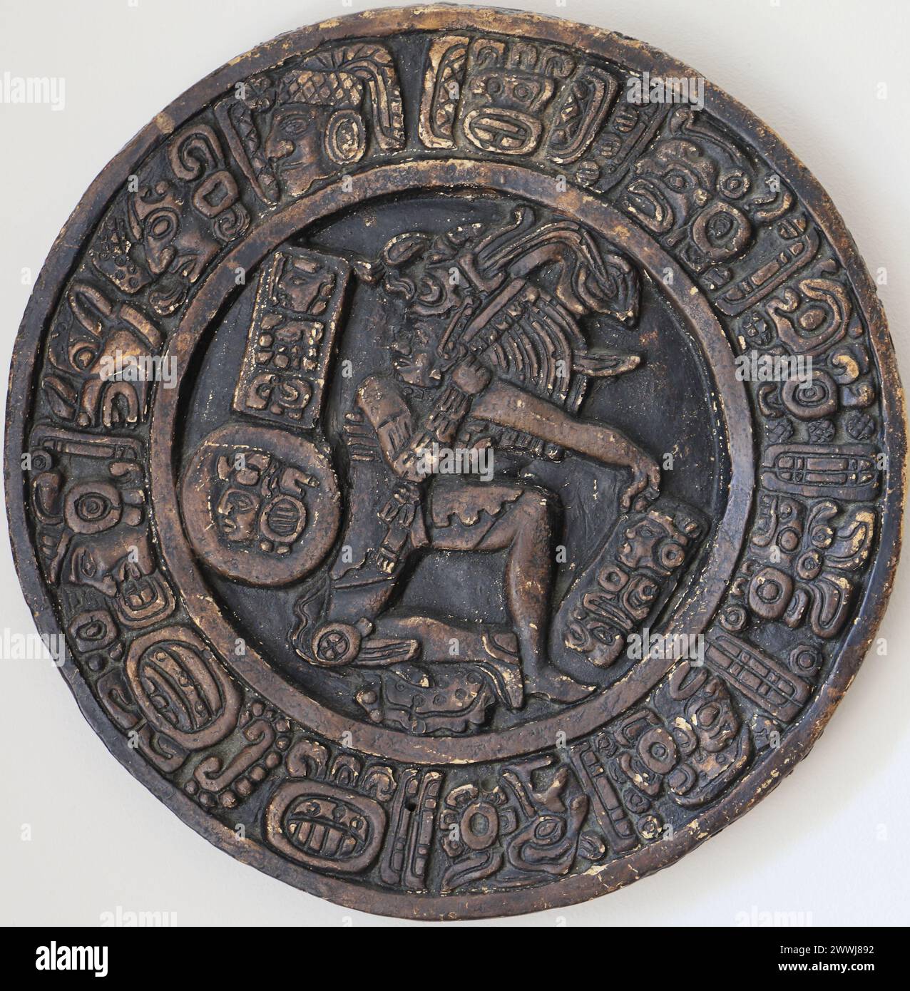 Closeup view of a Mayan Calendar Stock Photo - Alamy