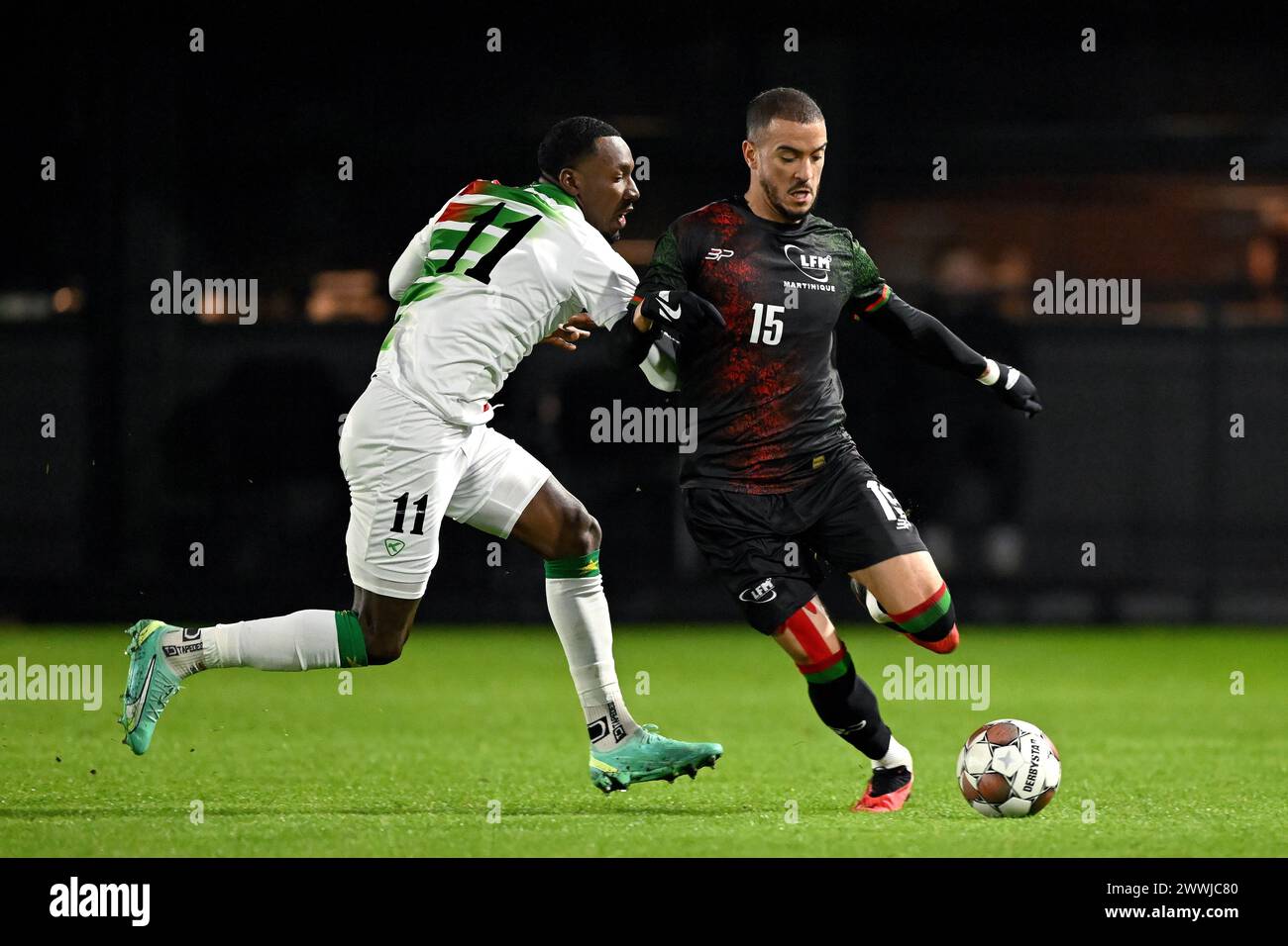 ALMERE - (l-r) Sheraldo Becker of Suriname, Damien Dussaut of ...