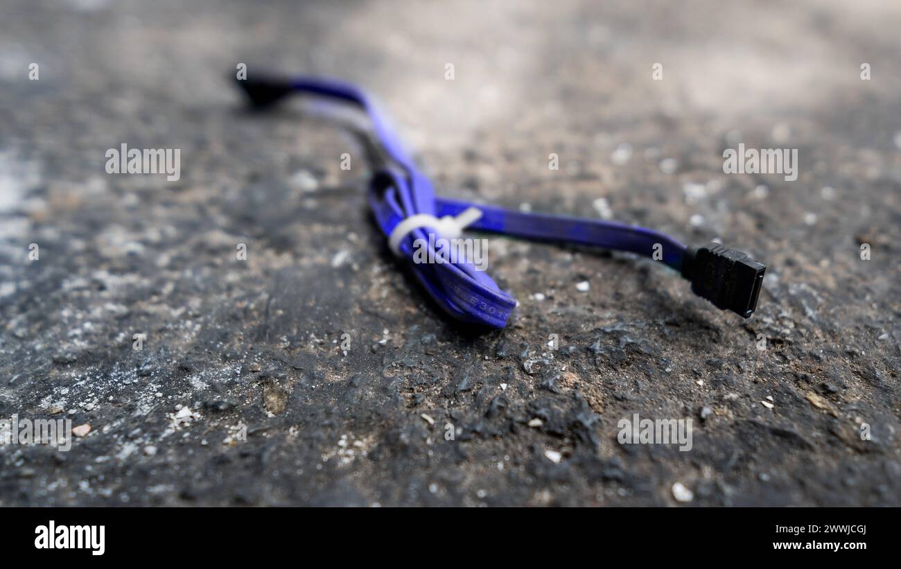 Computer hardware thrown on the sidewalk in the center of Suzano Stock ...