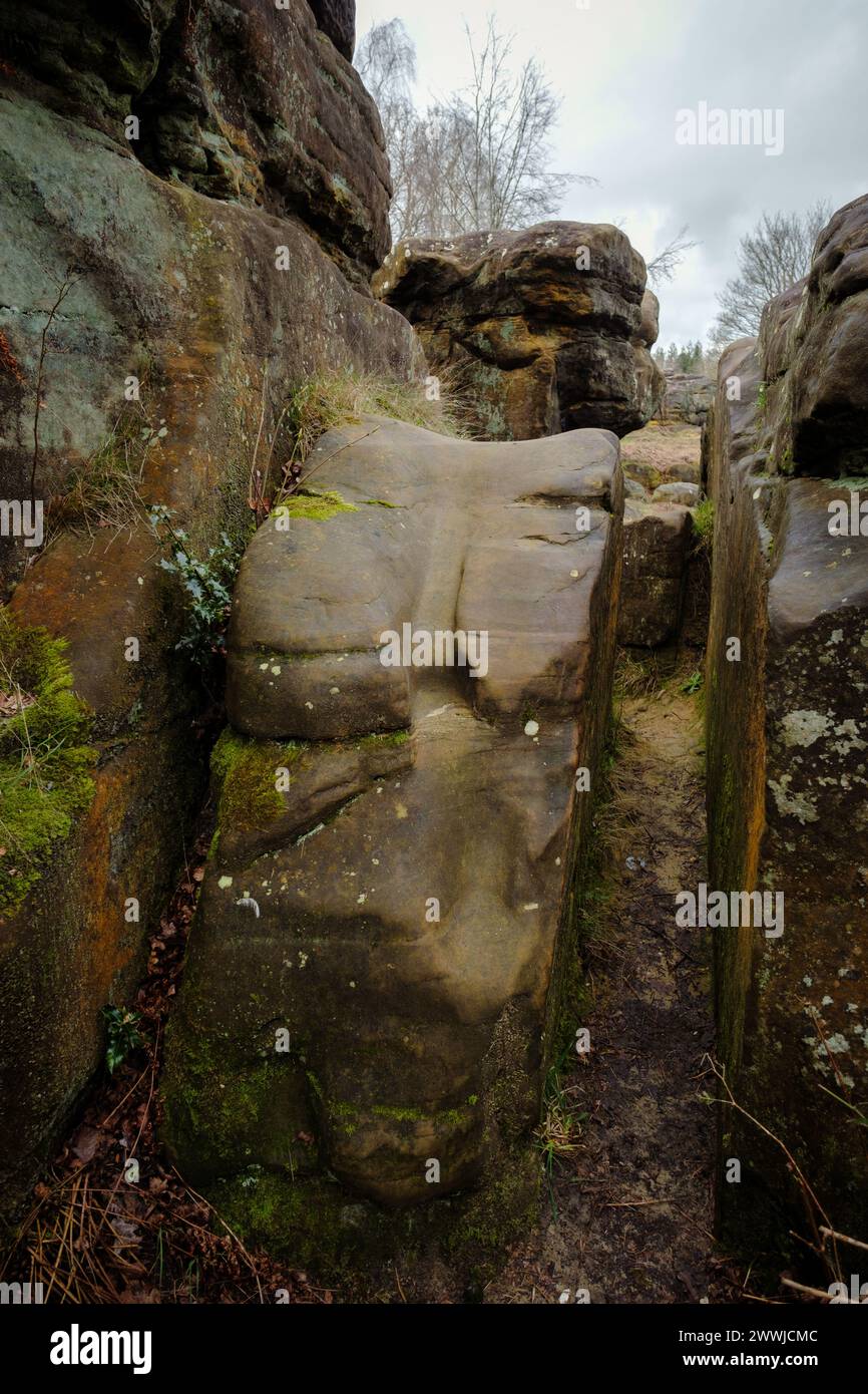 Ancient Sandstone rock formations at Tunbridge Wells Rusthall Common ...
