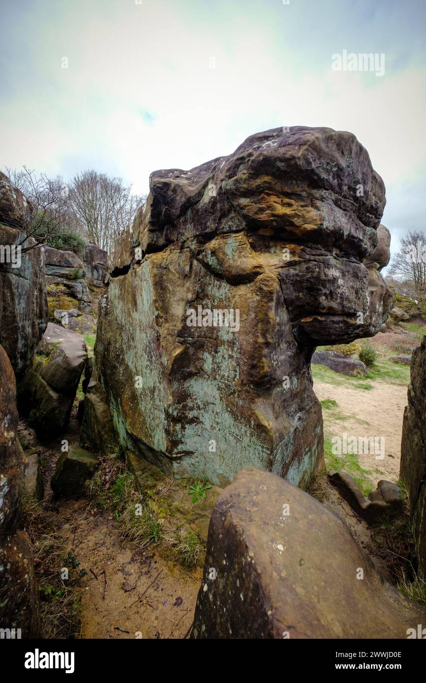Ancient Sandstone rock formations at Tunbridge Wells Rusthall Common ...