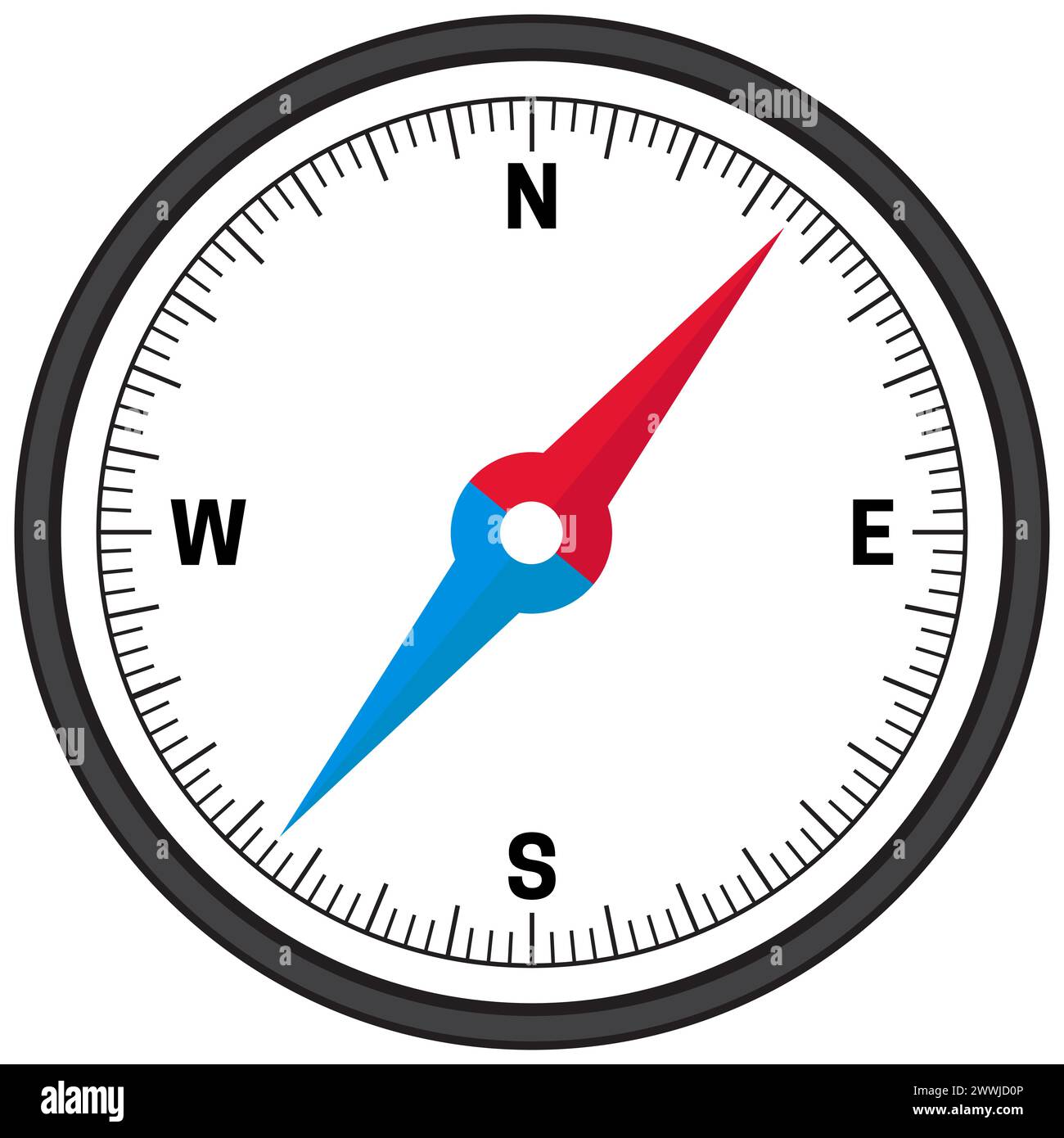 Simple Compass Illustration Isolated On White Background Stock Vector Image And Art Alamy