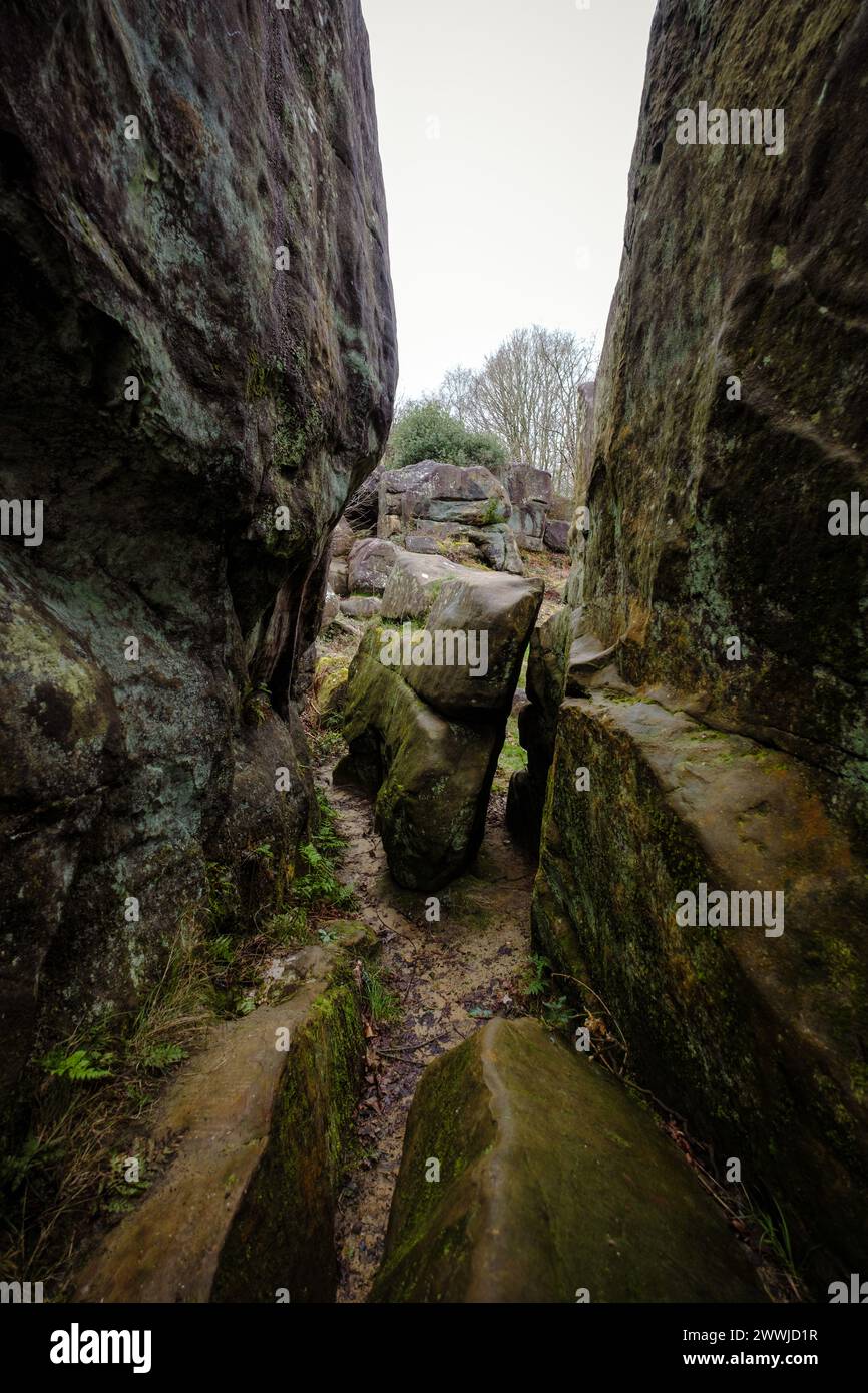 Ancient Sandstone rock formations at Tunbridge Wells Rusthall Common ...