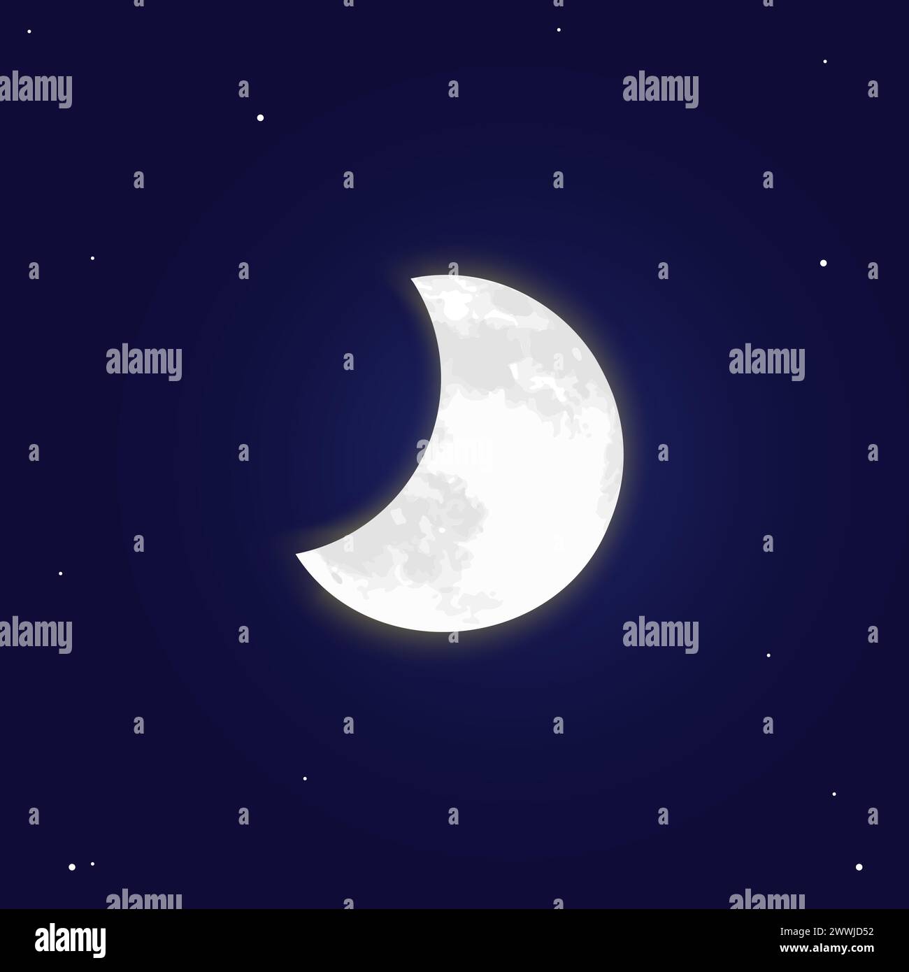 Half moon night light Stock Vector Images - Alamy