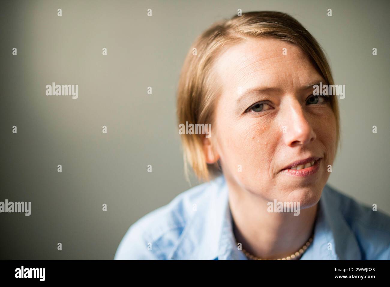 Headshot attractive, blonde woman Tilburg, Netherlands. Headshot of am ...