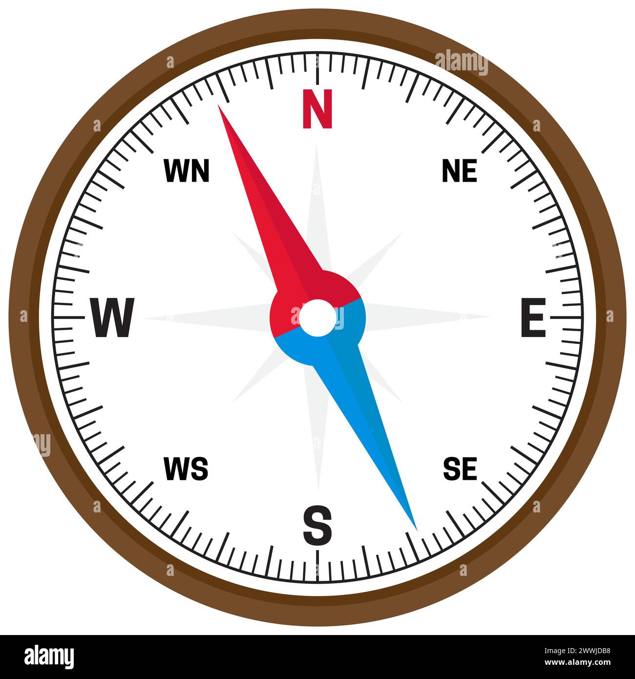 Compass Illustration Isolated on White Background Stock Vector Image ...