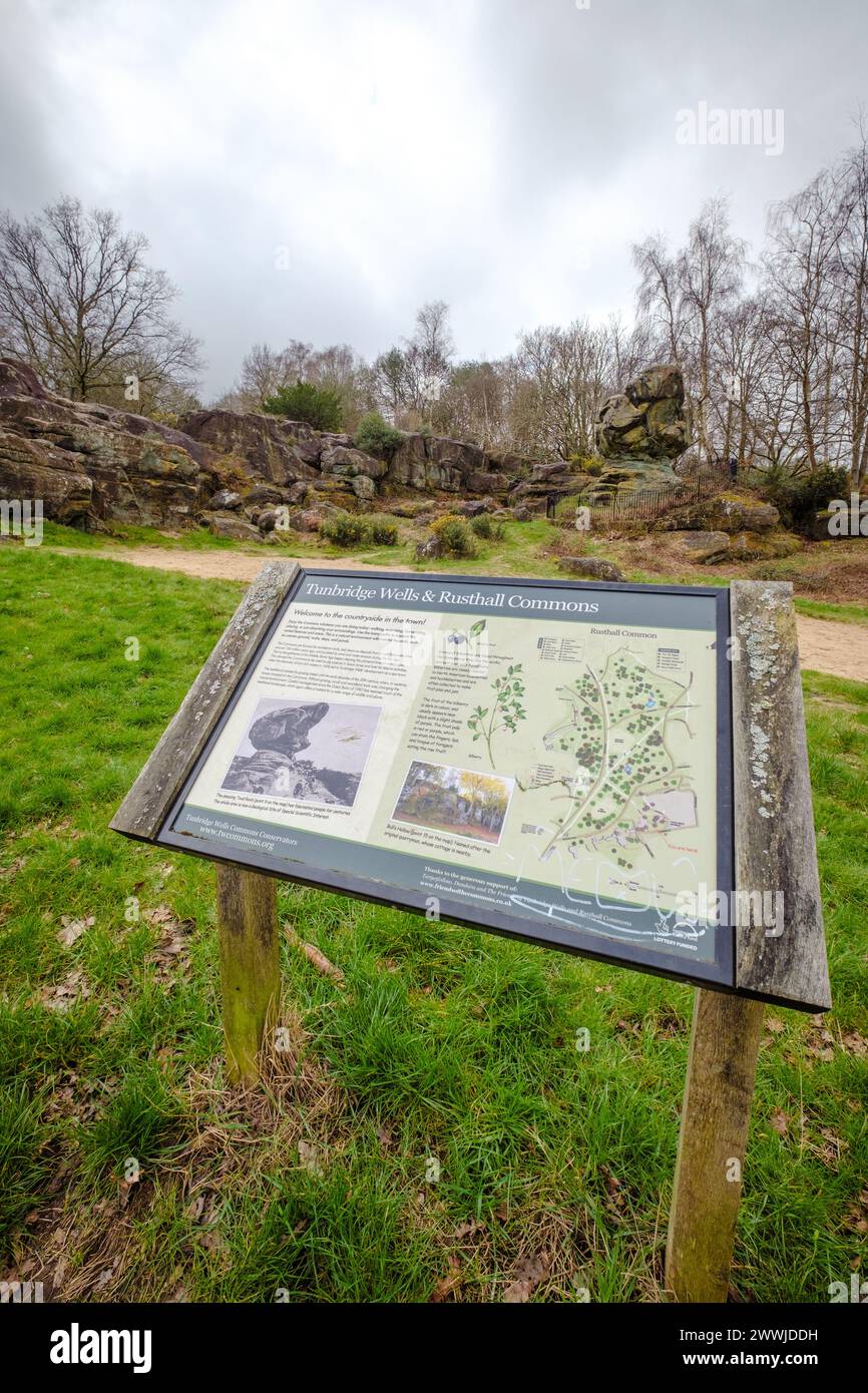 Ancient Sandstone rock formations at Tunbridge Wells Rusthall Common ...