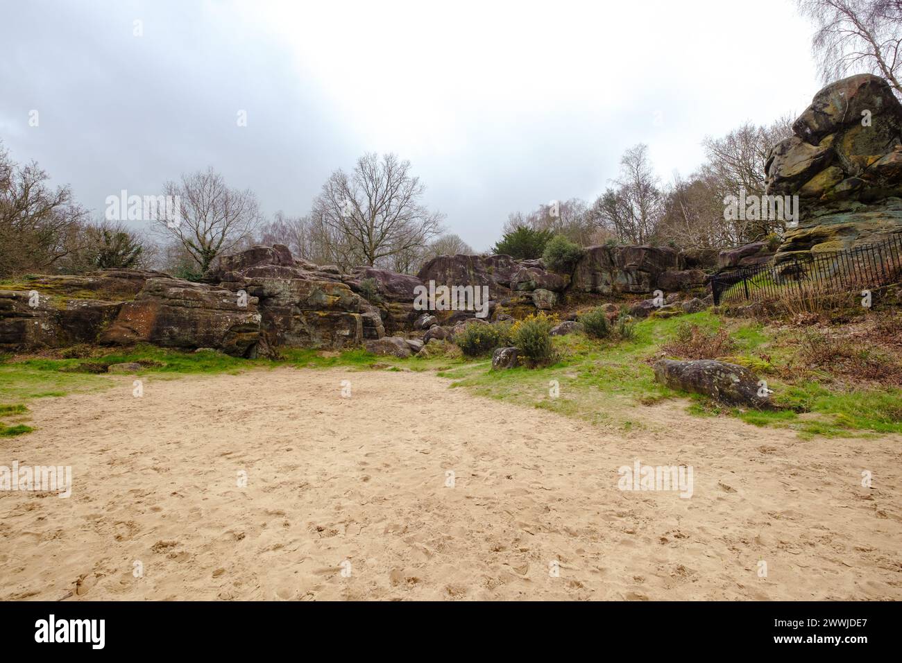 Ancient Sandstone rock formations at Tunbridge Wells Rusthall Common ...
