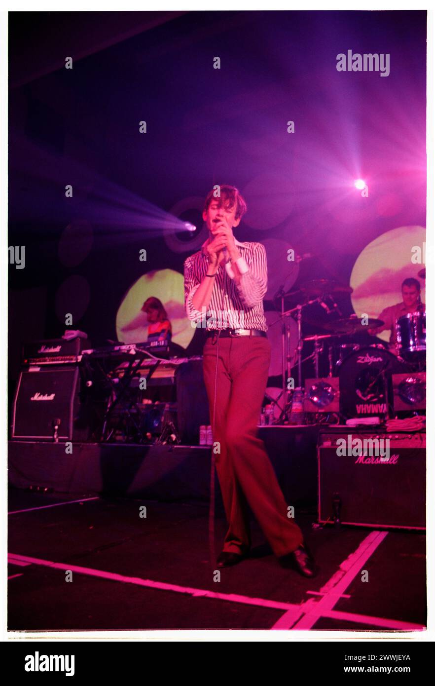 JARVIS COCKER, DIFFERENT CLASS TOUR, 1995: Jarvis Cocker of the band Pulp playing at Cardiff ...