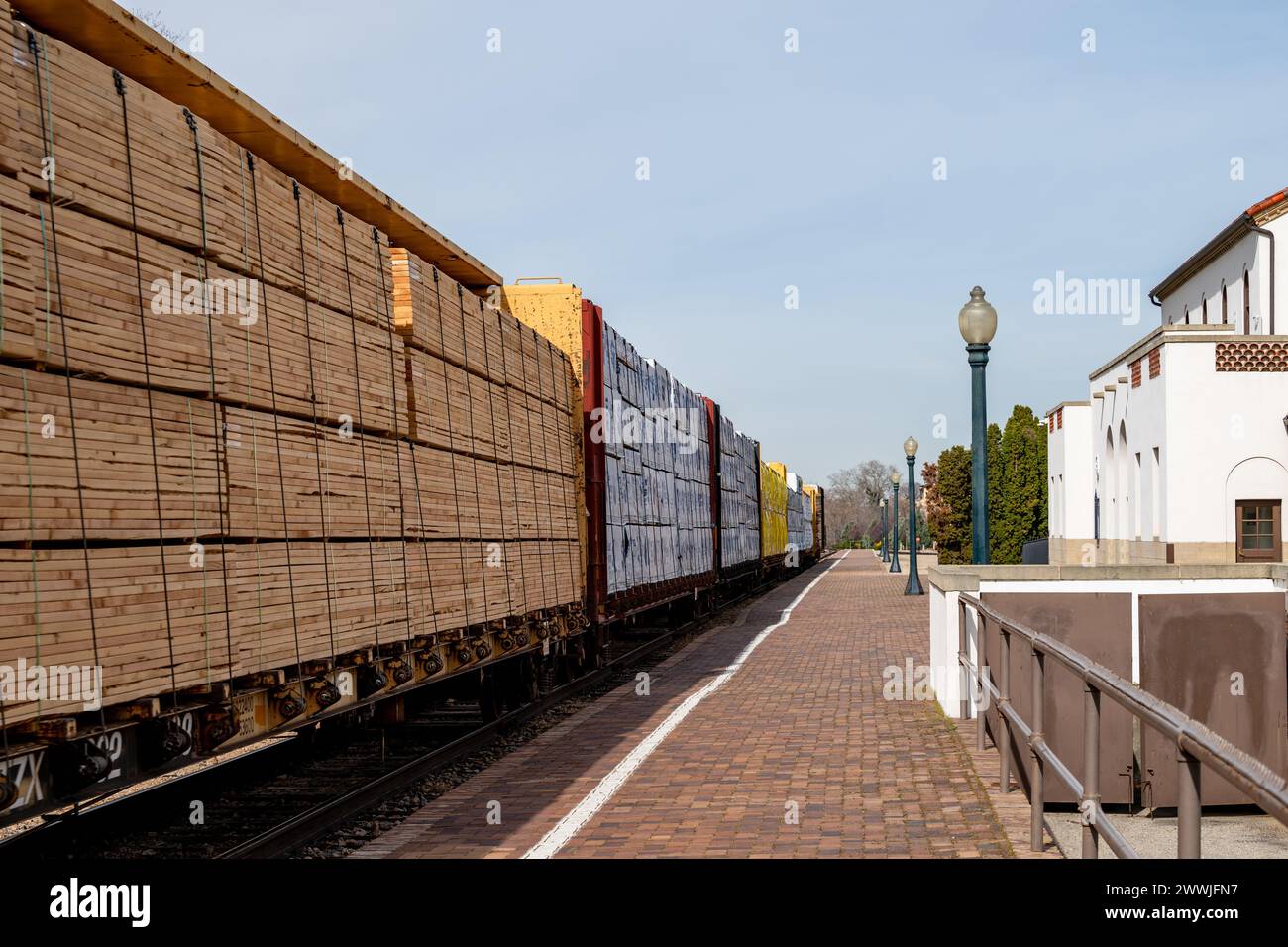 Cargo train and local train hi-res stock photography and images - Alamy