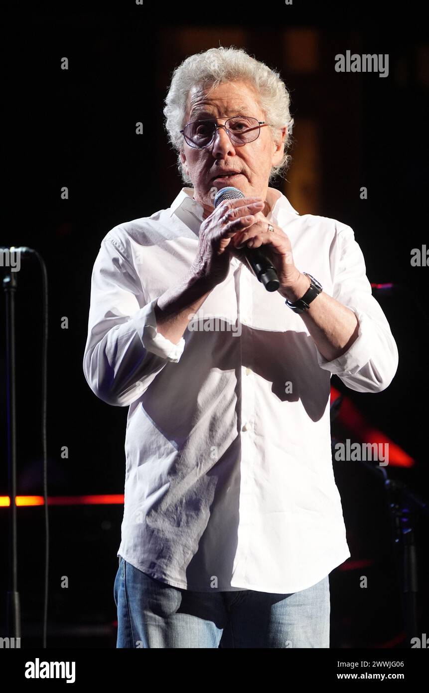 Roger Daltrey, on stage during 'Ovation' a celebration of 24 Years of ...