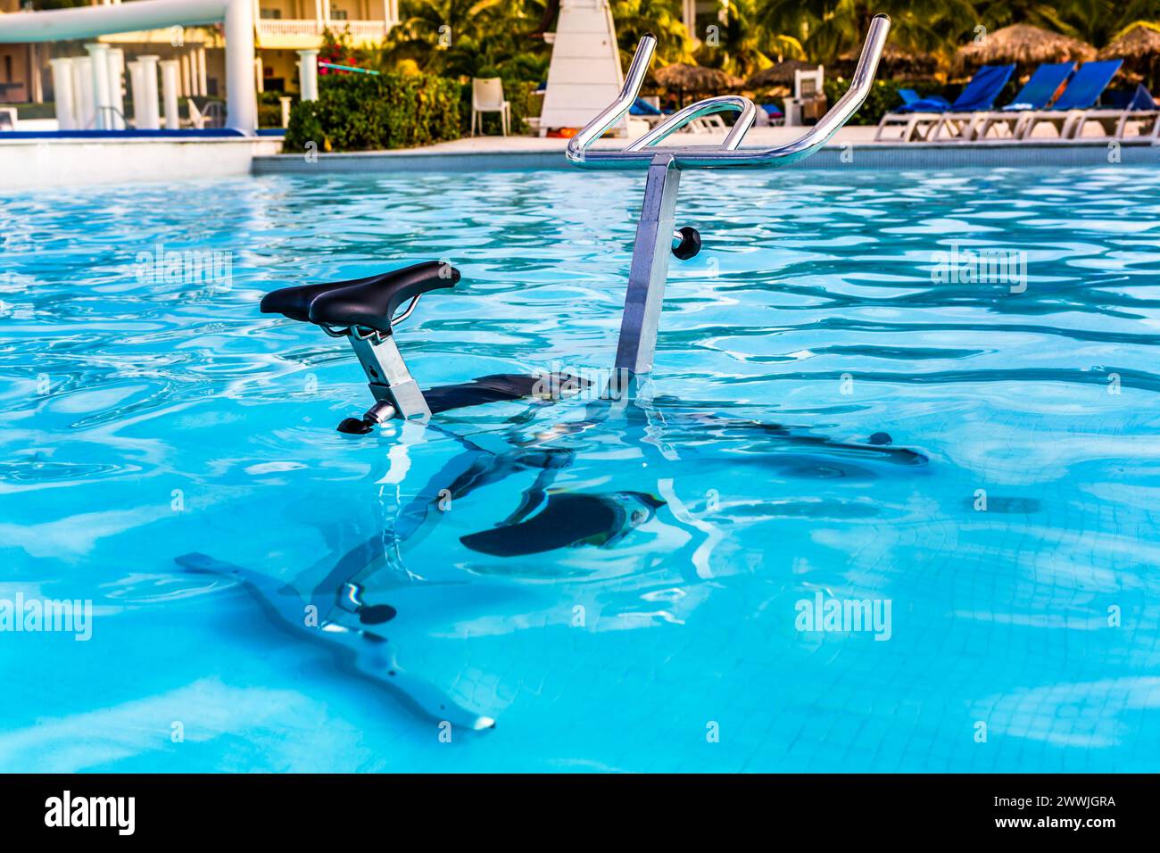 The water bicycle in swimming pool hi-res stock photography and images ...