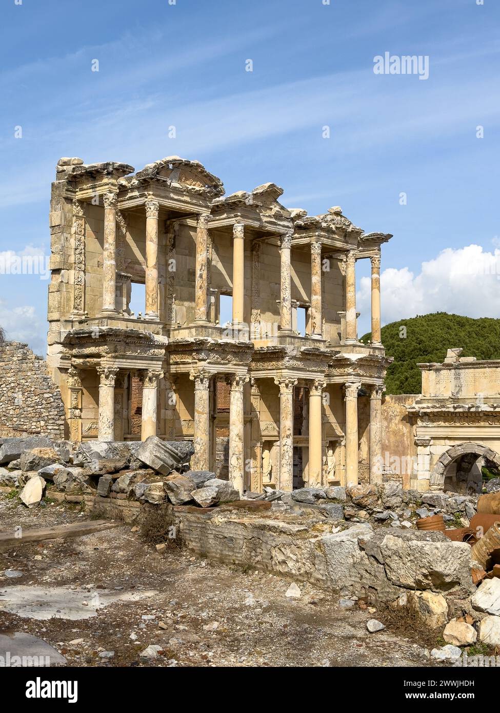 The Library of Celsus, Ephesus, Turkey , Ruins of ancient site Efes in ...