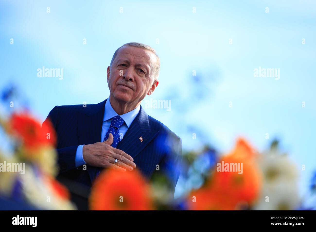 Istanbul, Turkey. 24th Mar, 2024. Turkish President Recep Tayyip ...