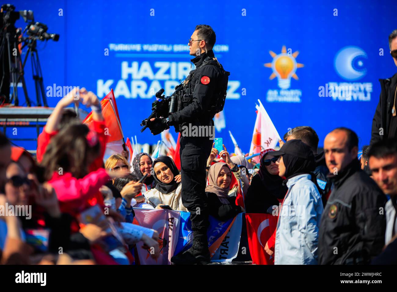Istanbul, Turkey. 24th Mar, 2024. A Turkish soldier during the Greater ...
