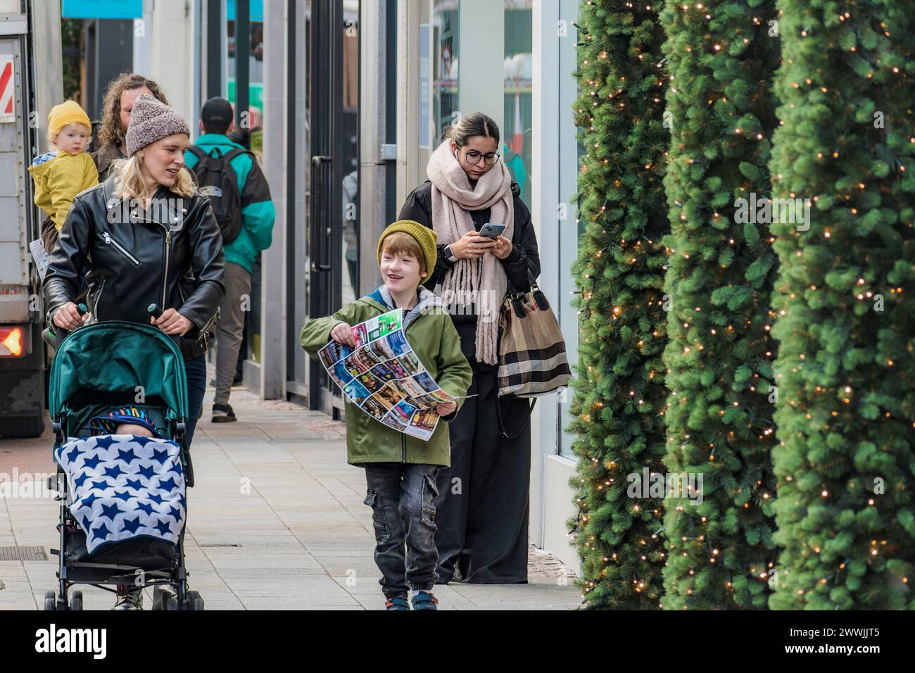 Grafton Street family moment: Mom and son capture the essence of Dublin ...