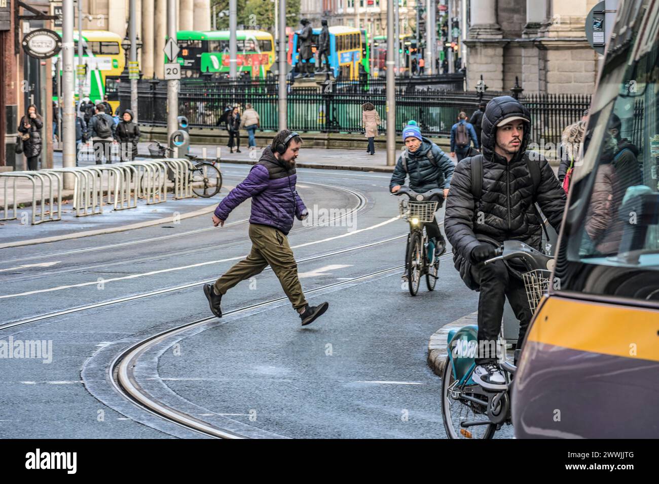 College Street in Dublin. Ireland Stock Photo - Alamy