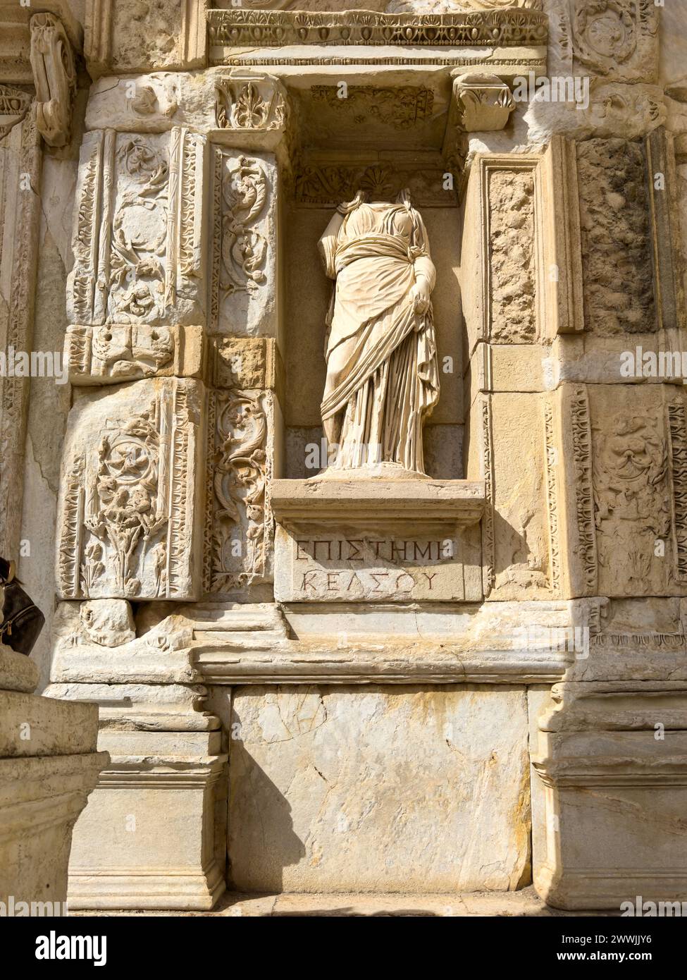 Ephesus ancient city Celsius library statues, ancient greek statue ...