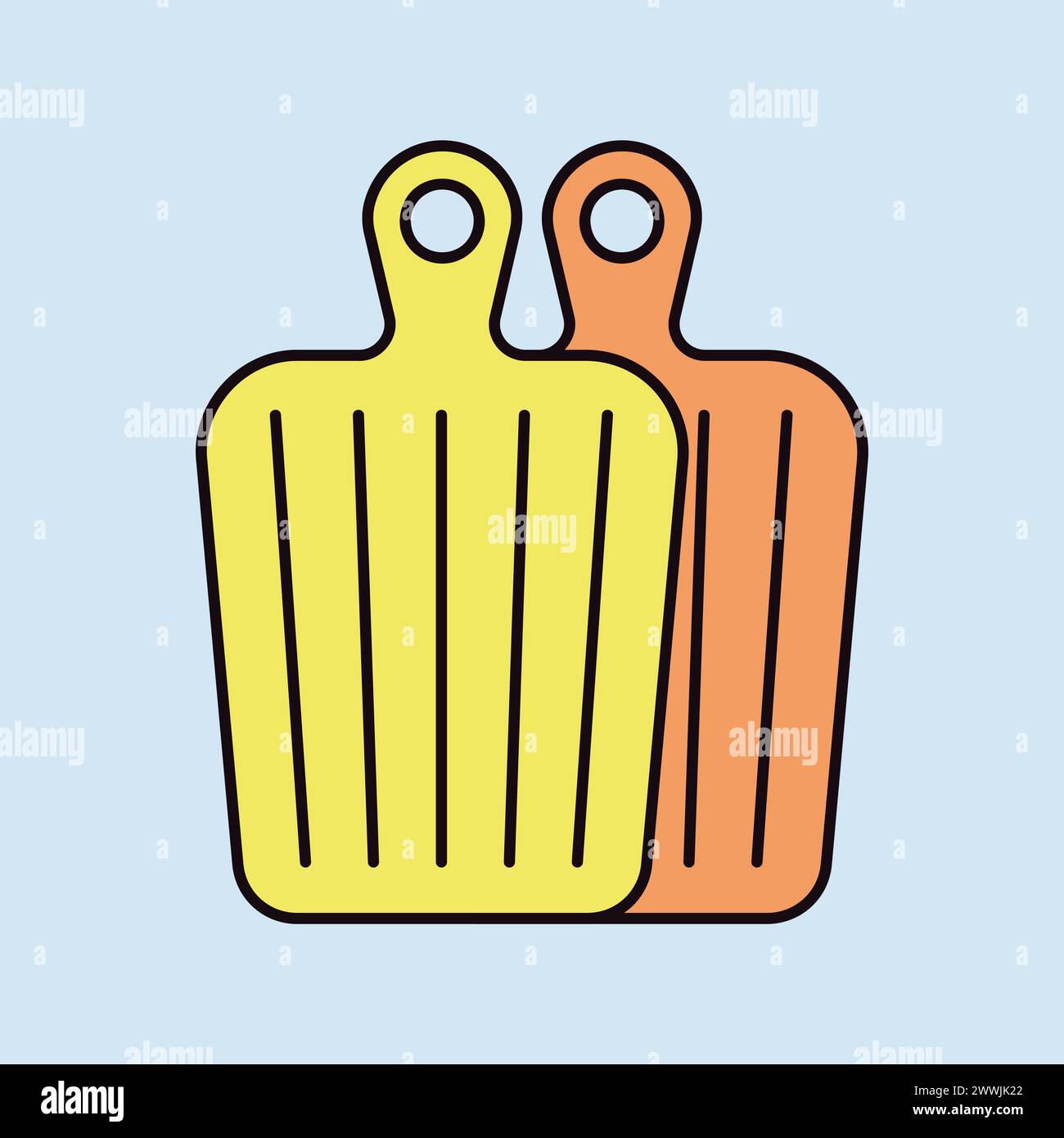 Cutting board vector color icon. Chopping Board symbol. Graph symbol ...