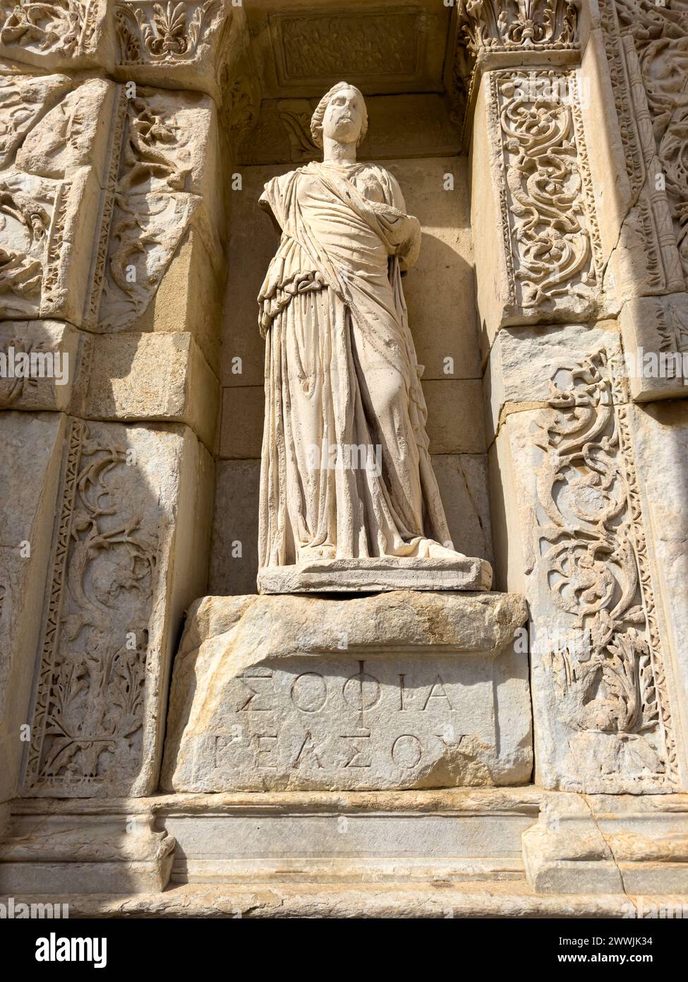 Ephesus ancient city Celsius library statues, ancient greek statue ...