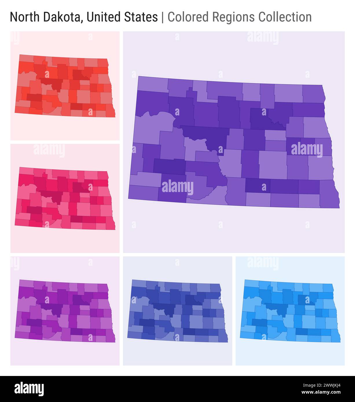 Dakota county map hi-res stock photography and images - Alamy