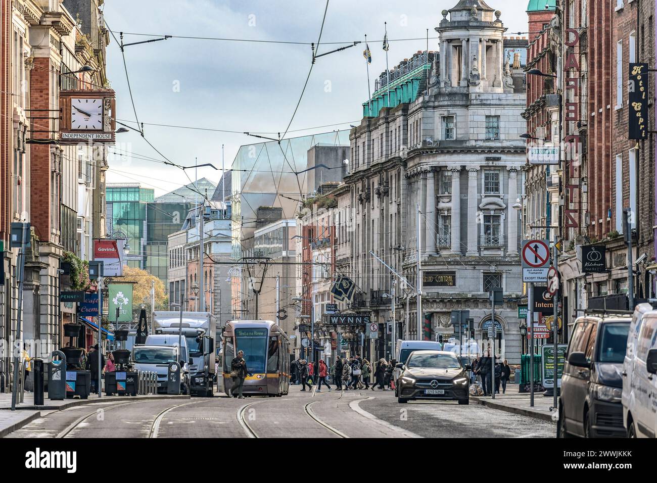 Luas tram at Abbey Street, Dublin, Ireland Stock Photo - Alamy