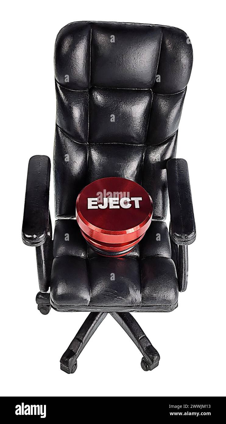 Executive office chair with arm rests for sitting with a large eject ...