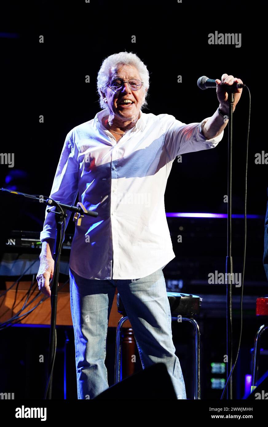 Roger Daltrey, on stage during 'Ovation' a celebration of 24 Years of ...
