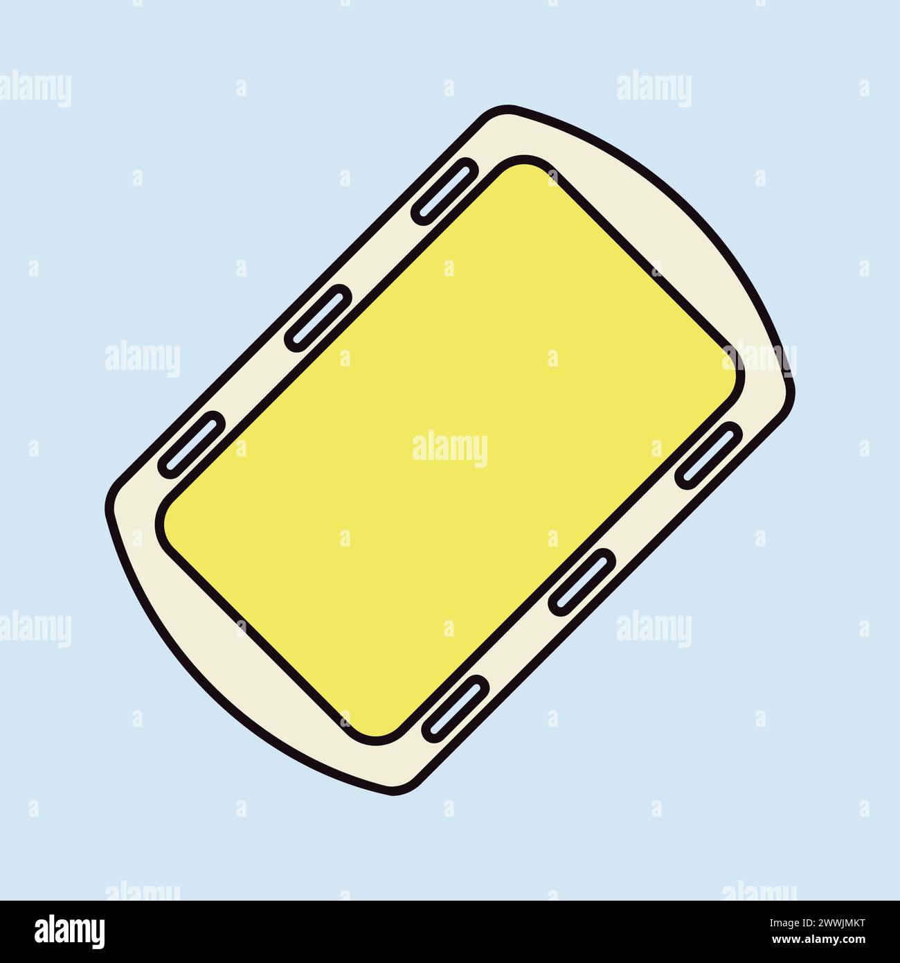 Pan tray for cooking and baking in oven vector color icon. Kitchen ...